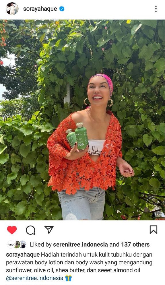 "Hadiah Terindah Untuk Kulit Tubuhku", Soraya Haque - Serenitree Indonesia